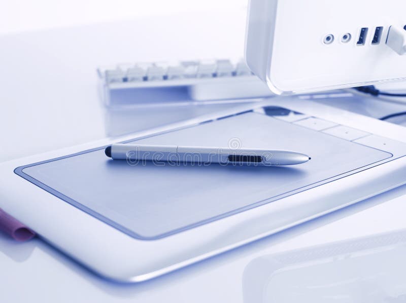 Graphic Tablet stock photo. Image of shot, studio, office - 18989880