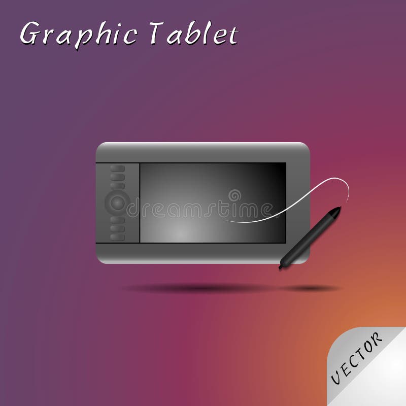 Graphic tablet stock vector. Illustration of tablet, vector - 70431104