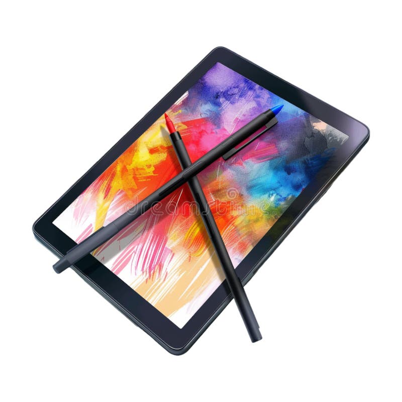 Graphic Tablet for Designing with Stylus on Transparent Background - Ai ...