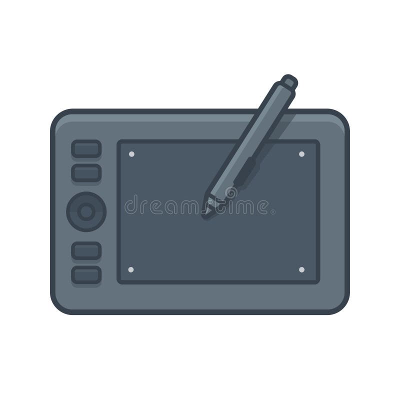 Graphic Tablet Vector Illustration Stock Vector - Illustration of ...