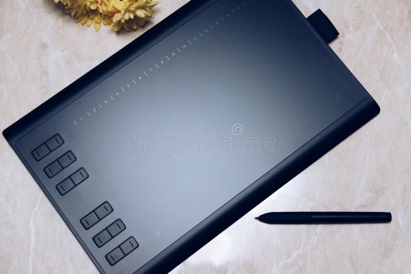 Graphic Tablet with Pen for Illustrators and Designers Stock Photo ...