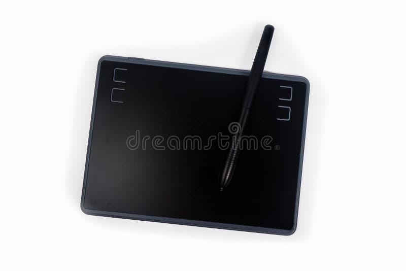 Graphic Tablet Isolated on a White Background Stock Image - Image of ...