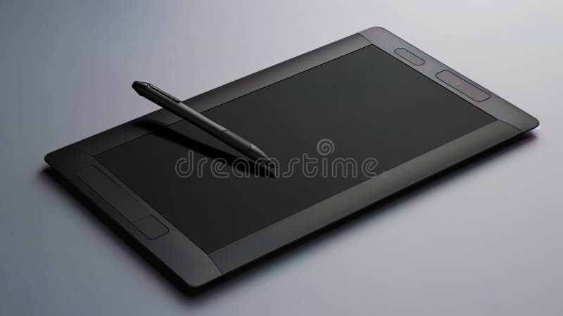 Graphic Tablet in Isolation with the Texture Stock Illustration ...