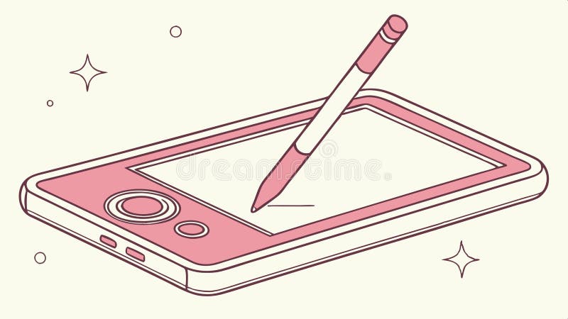 Graphic Tablet Outline, Digital Art and Design Tool. Vector Design ...