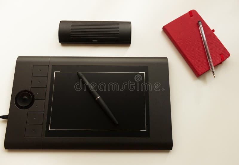 Graphic Tablet / Pen Tablet Stock Photo - Image of light, mouse: 81091738