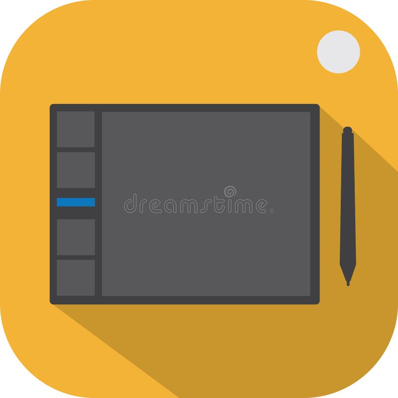 Graphic Tablet Tag. Vector Illustration Decorative Background Design ...