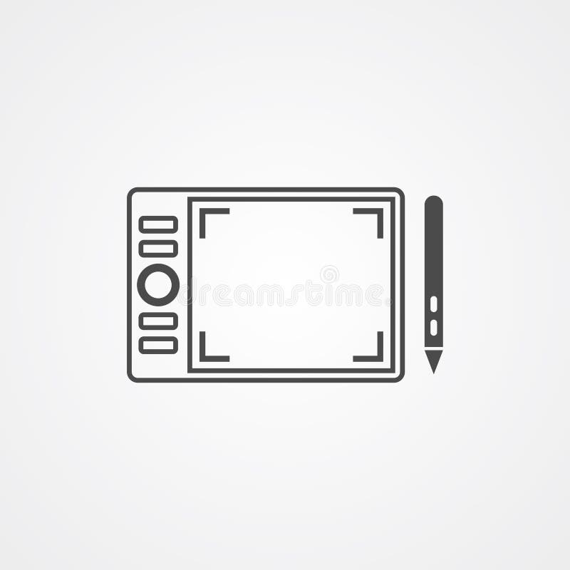 Graphic Tablet Vector Icon Sign Symbol Stock Vector - Illustration of ...