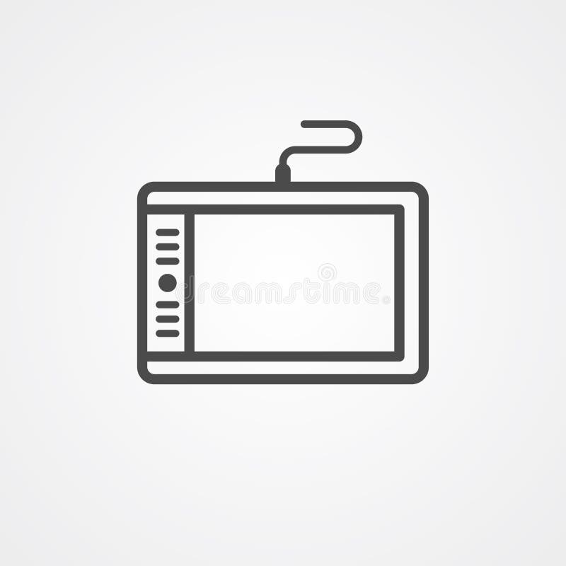 Graphic Tablet Vector Icon Sign Symbol Stock Vector - Illustration of ...