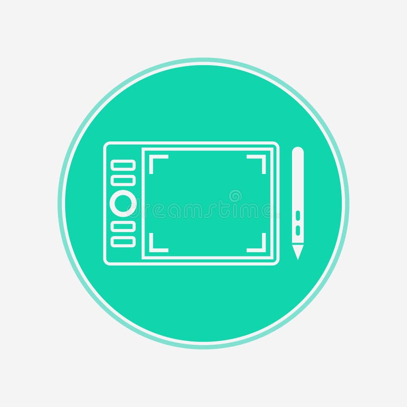 Graphic Tablet Vector Icon Sign Symbol Stock Vector - Illustration of ...