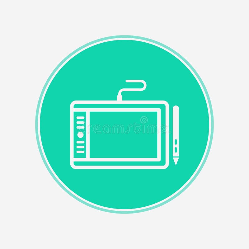 Graphic Tablet Vector Icon Sign Symbol Stock Vector - Illustration of ...