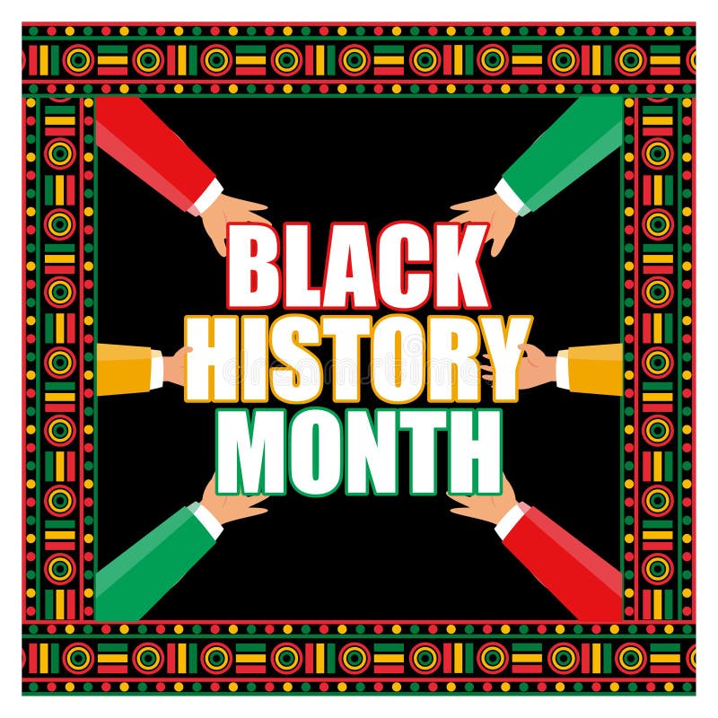 Multicolor Design Celebrating Black History Month with United Hands and ...