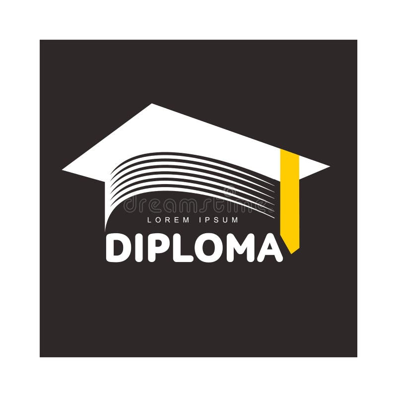 Graphic Three Colored Square Academic, Graduation Cap Logo Template ...