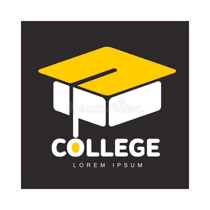 Graphic Three Colored Square Academic, Graduation Cap Logo Template ...