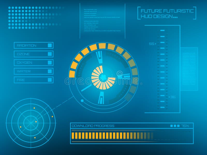 Graphic Touch User Interface HUD. Stock Vector - Illustration of ...