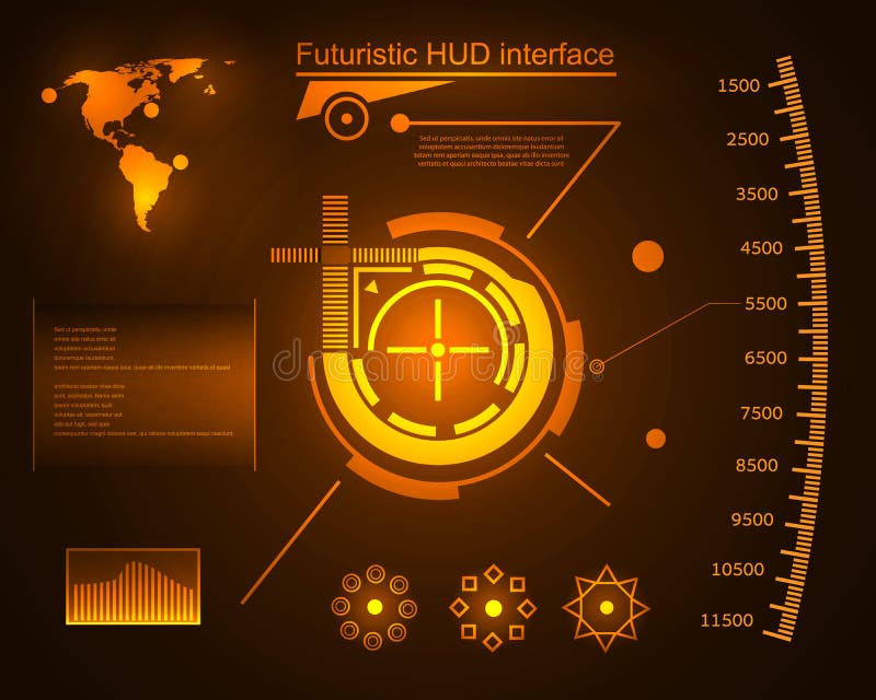 Graphic Touch User Interface HUD. Stock Vector - Illustration of ...