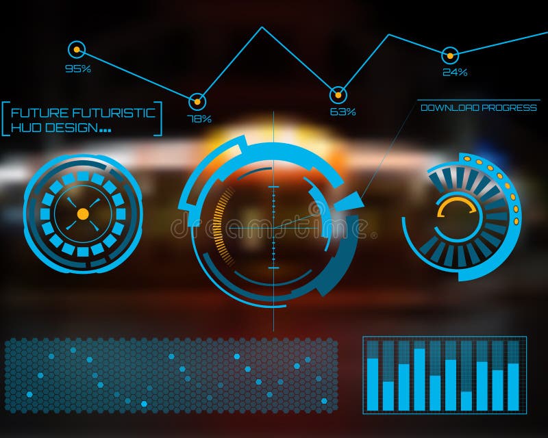 Graphic Touch User Interface HUD. Stock Vector - Illustration of login ...