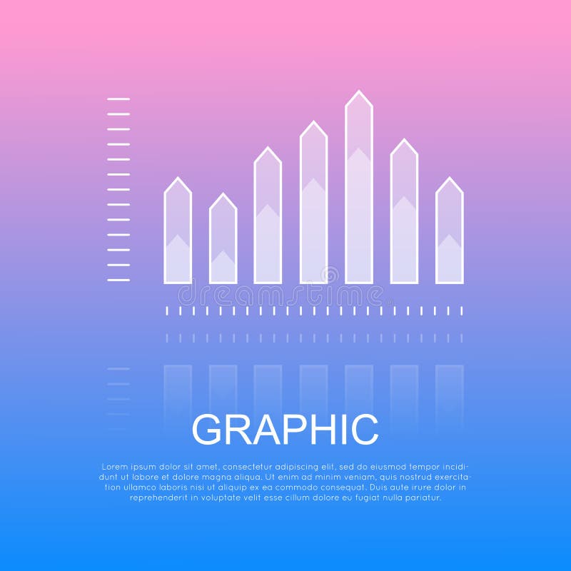 Graphic Transparent Column Chart with Sharp Edges Stock Vector ...