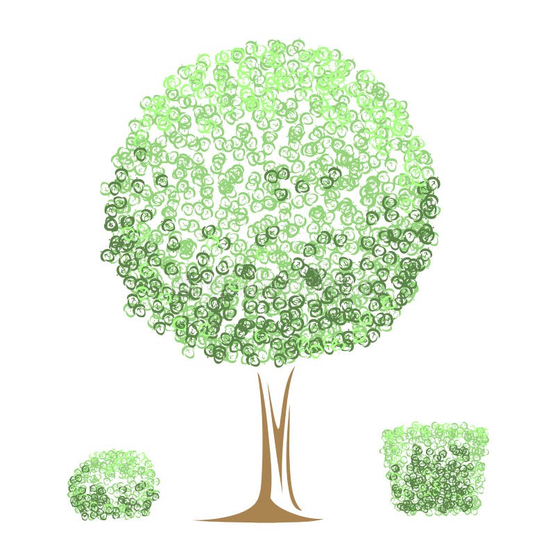 Graphic tree stock illustration. Illustration of floral - 59071187