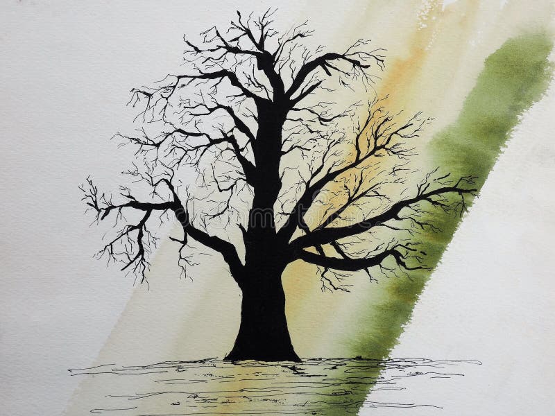 Simple Leafless Tree Silhouette Stock Illustrations – 138 Simple ...