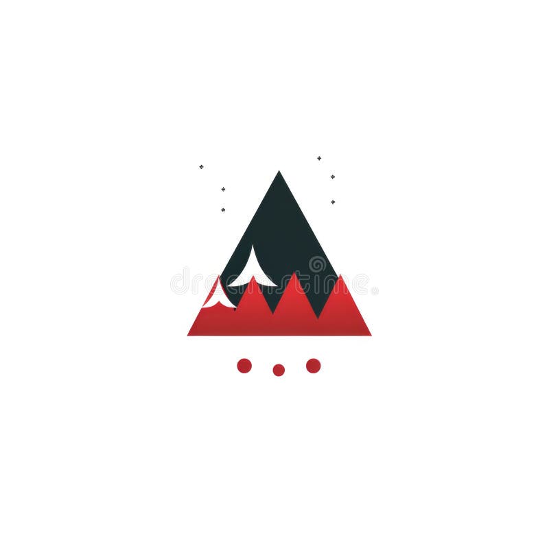 Abstract Mountain Triangle Illustration on White Stock Illustration ...