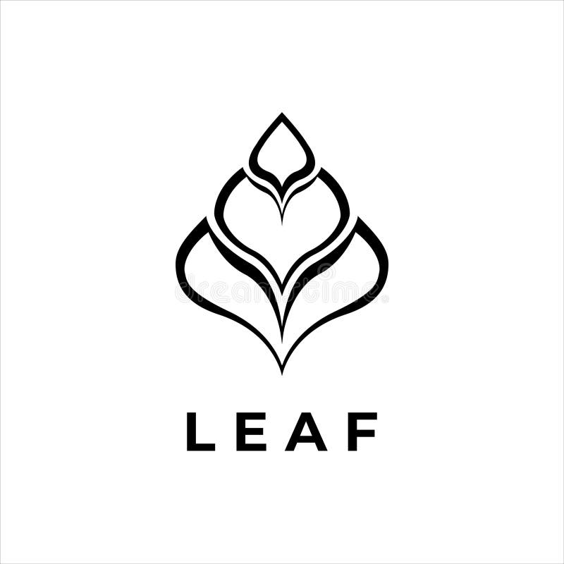 Graphic Vector of an Elegant Leaf Logo Design Stock Vector ...