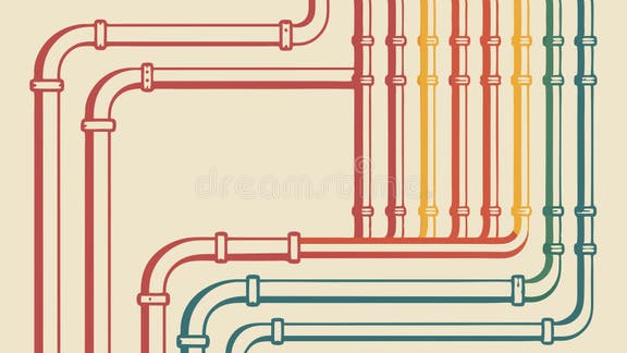 Industrial Pipes Pattern, Infrastructure Vector Design, Vector Design ...