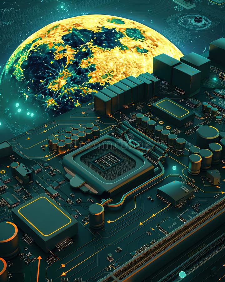 Graphic of Vector Illustration of Scientific Data and Technology Trends ...