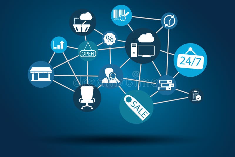 Graphic Vector Network Work, Internet, Web and Business Blue Stock ...