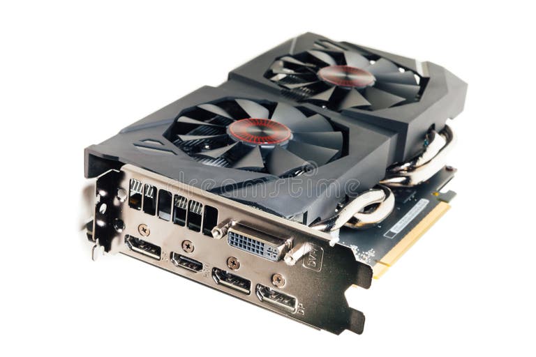 Graphic Video Card on White Stock Photo - Image of port, active: 65811520