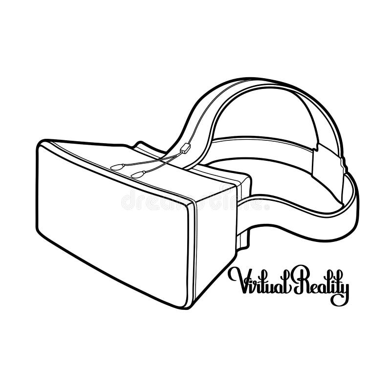 Graphic Virtual Reality Headset. Stock Vector - Illustration of ...