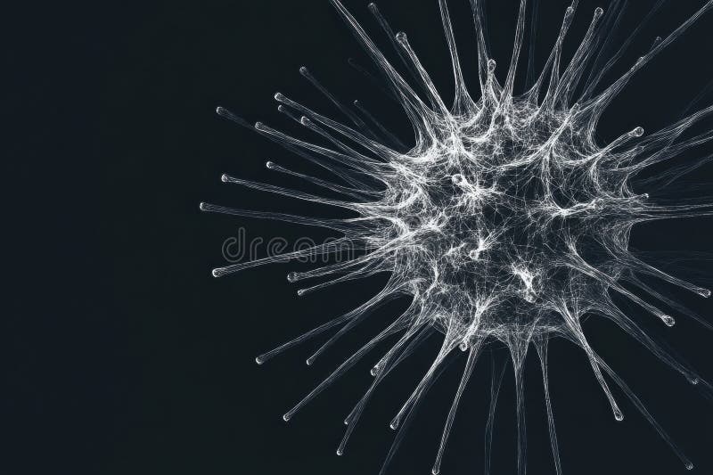 Minimalistic Representation of a Virus in a Dark Background with ...