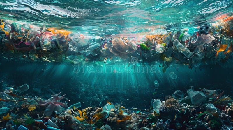 Plastic Dispersion in the Ocean, Showing the Route of Plastic Waste and ...