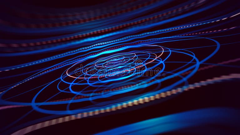 Graphic Visualization of Sound Wave Vibration. Illusion with Multi ...