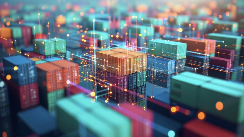 A Graphic Visualization of a Supply Chain Network with Containers ...
