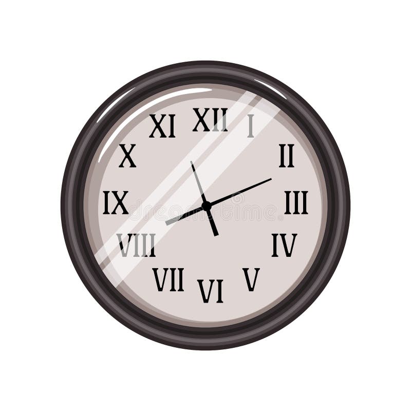 Graphic Wall Clock Cartoon Vector Illustration Stock Vector Illustration Of Color Black