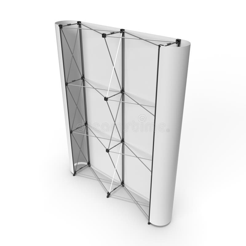 Graphic Wall Exhibition Straight 4 Panel Display. Stock Illustration ...