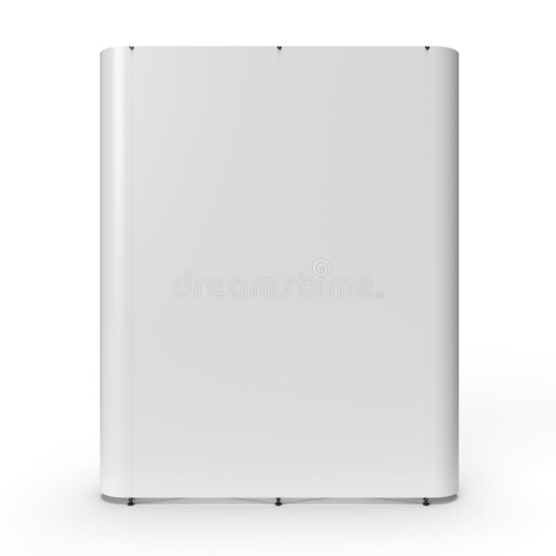 Graphic Wall Exhibition Straight 4 Panel Display, Front View. Stock ...