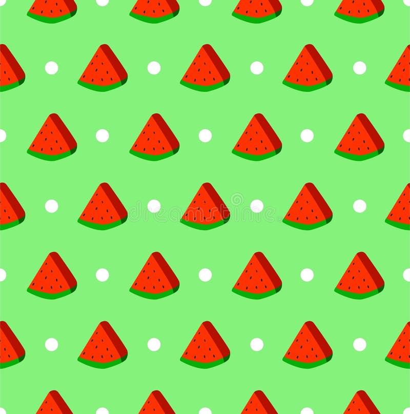 Graphic Watermelon and Circle Pattern 2 Stock Vector - Illustration of ...