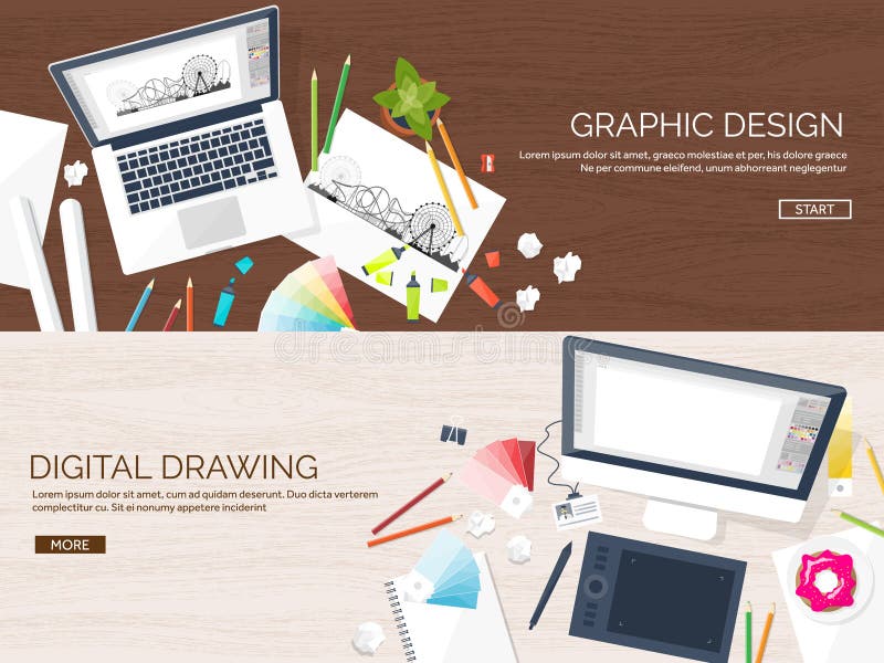 Graphic Web Design. Drawing and Painting. Development. Illustration ...