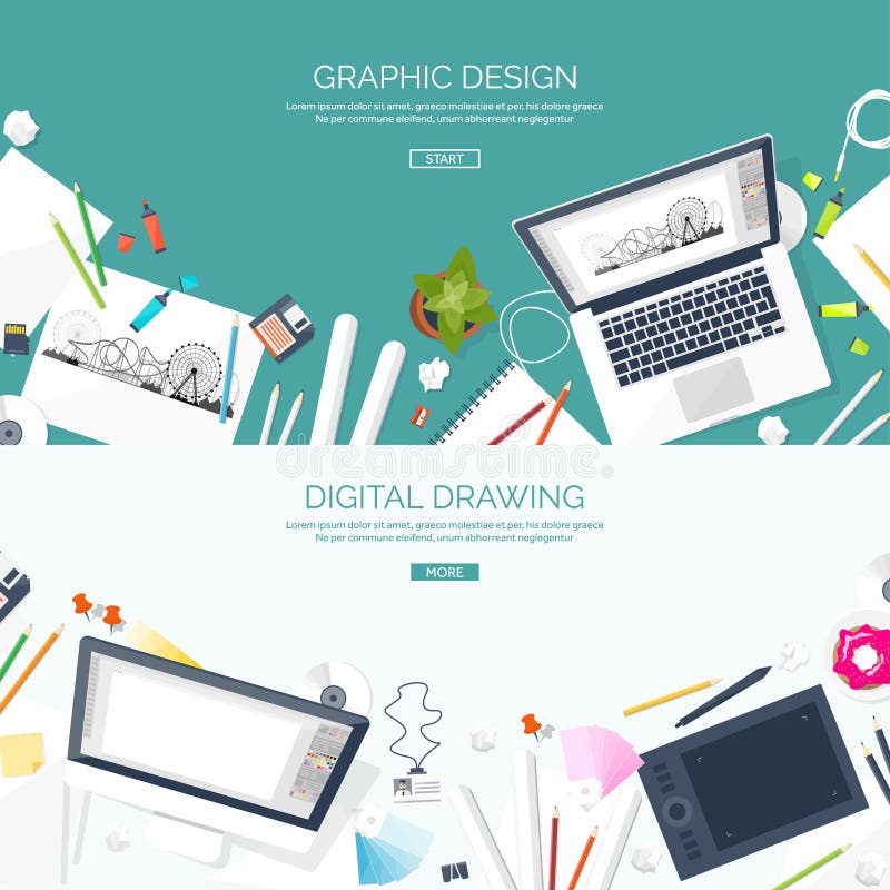 Graphic Web Design. Drawing and Painting. Development. Illustration ...