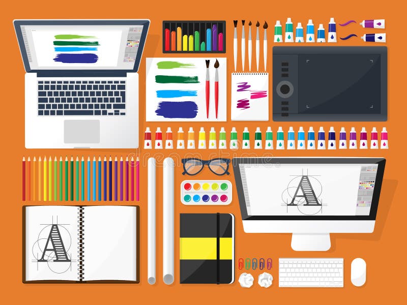 Graphic Web Design. Drawing and Painting Stock Vector - Illustration of ...