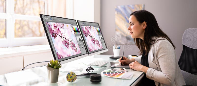 Graphic Web Designer stock image. Image of photographer - 218664895