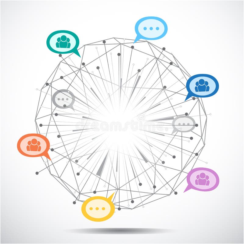 Graphic Wireframe Global Network Connection Stock Vector - Illustration ...