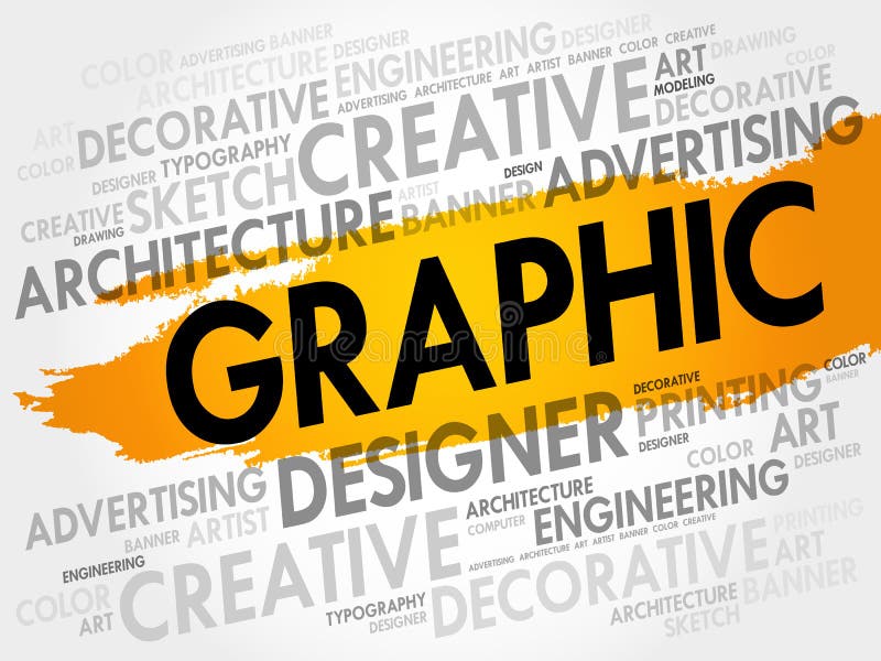 GRAPHIC word cloud stock image. Image of aesthetic, creation - 199096759
