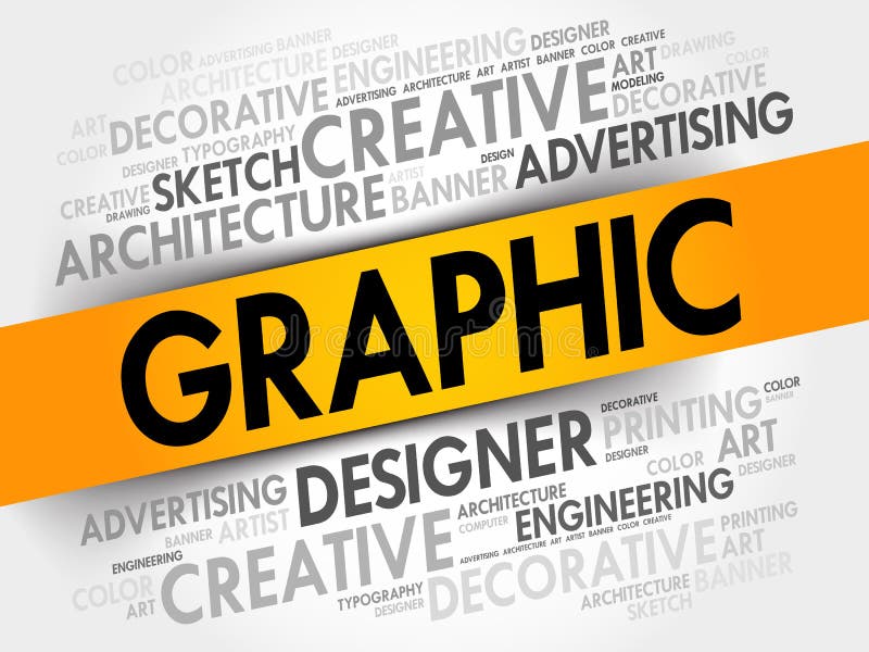 GRAPHIC word cloud stock illustration. Illustration of create - 206378387