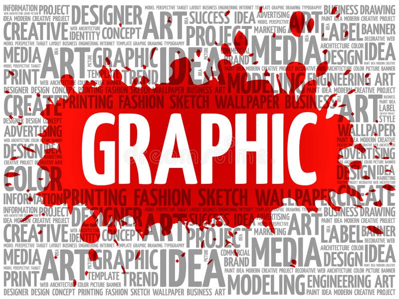 GRAPHIC word cloud stock illustration. Illustration of visual - 206552387