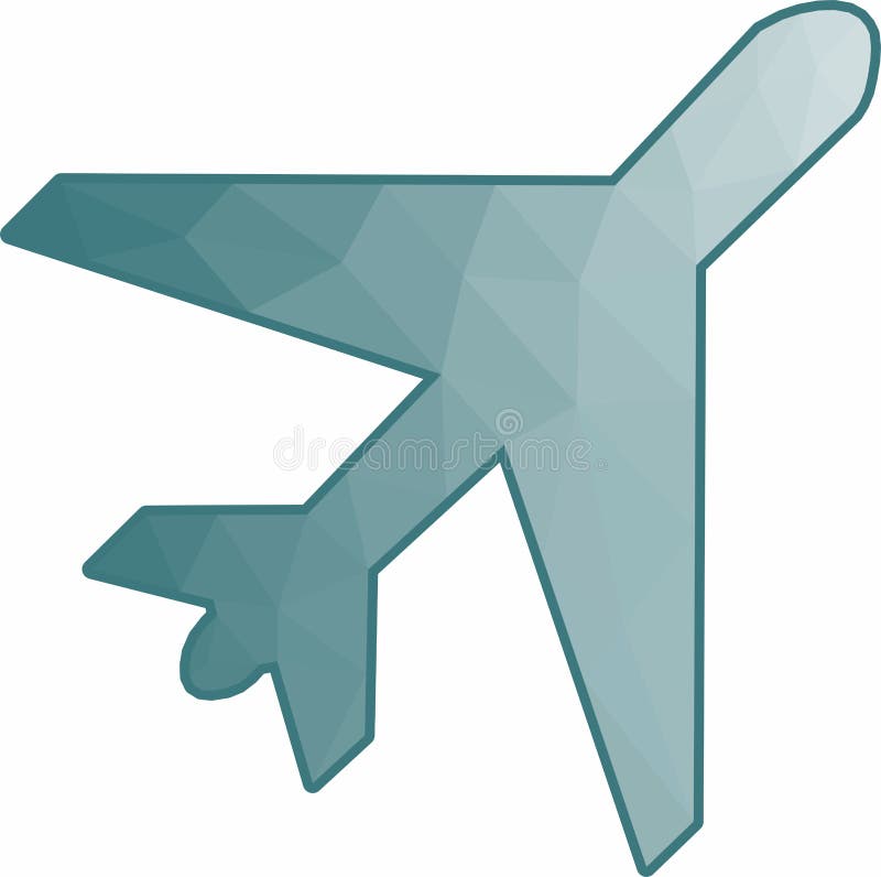 Graphical aircraft icon stock illustration. Illustration of trip ...