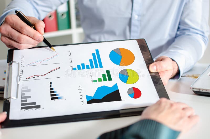 Graphical Analysis Concept on a Clipboard Stock Photo - Image of ...