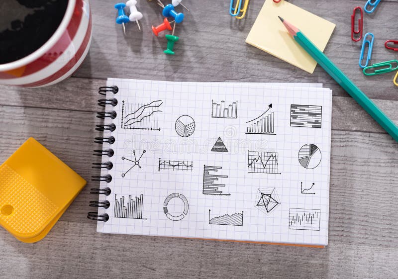 Graphical Analysis Concept on a Notepad Stock Photo - Image of diagram ...