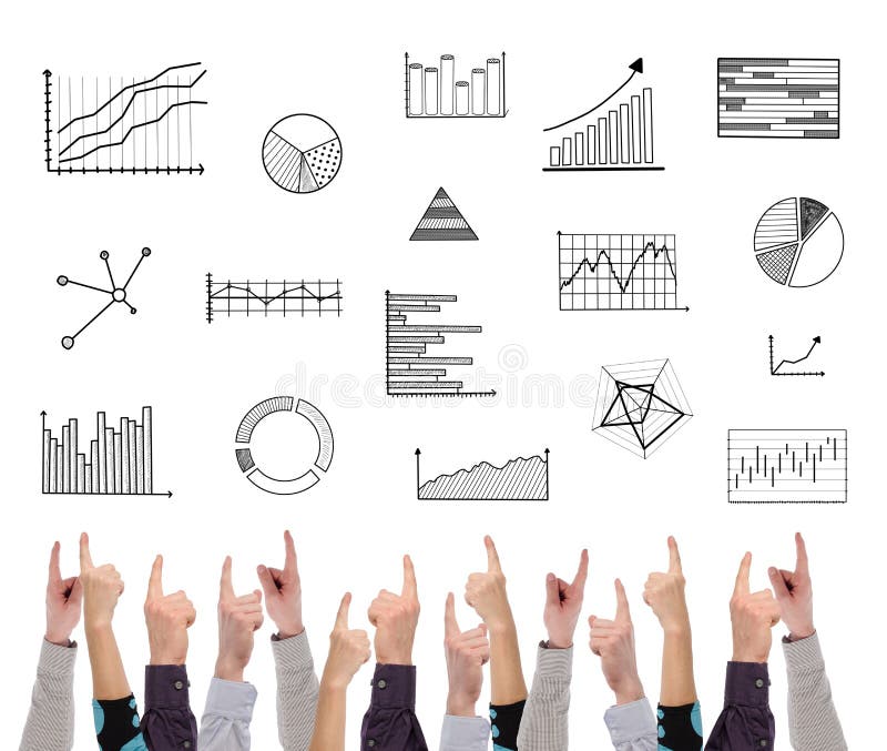 Graphical Analysis Flat Icons Pack Stock Vector - Illustration of ...